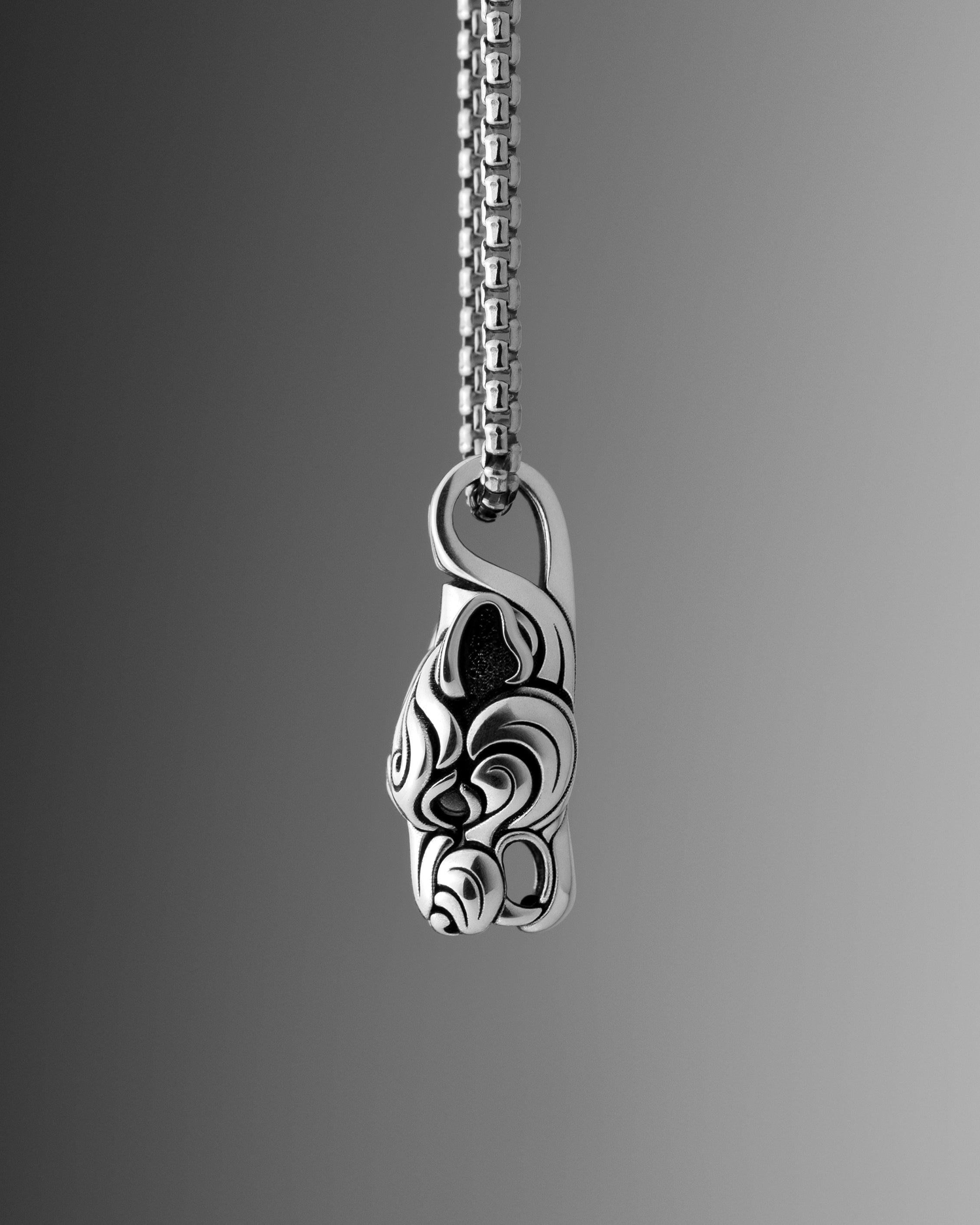 Sterling Silver Panther (Puma, Cougar) Pendant Necklace – SofismaJewelry
